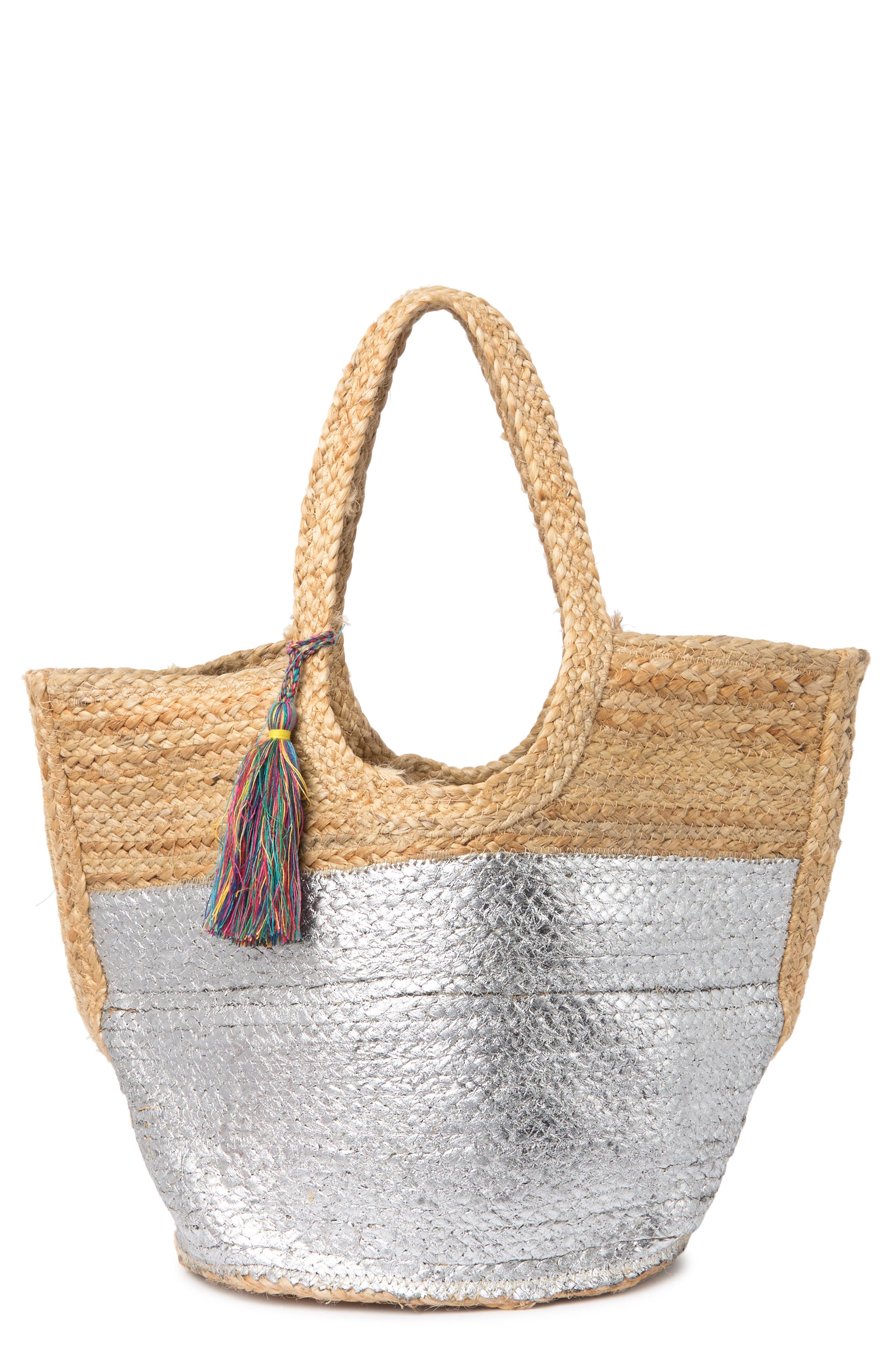 MAGID Beautiful Burlap Straw Tote Bag | Nordstromrack