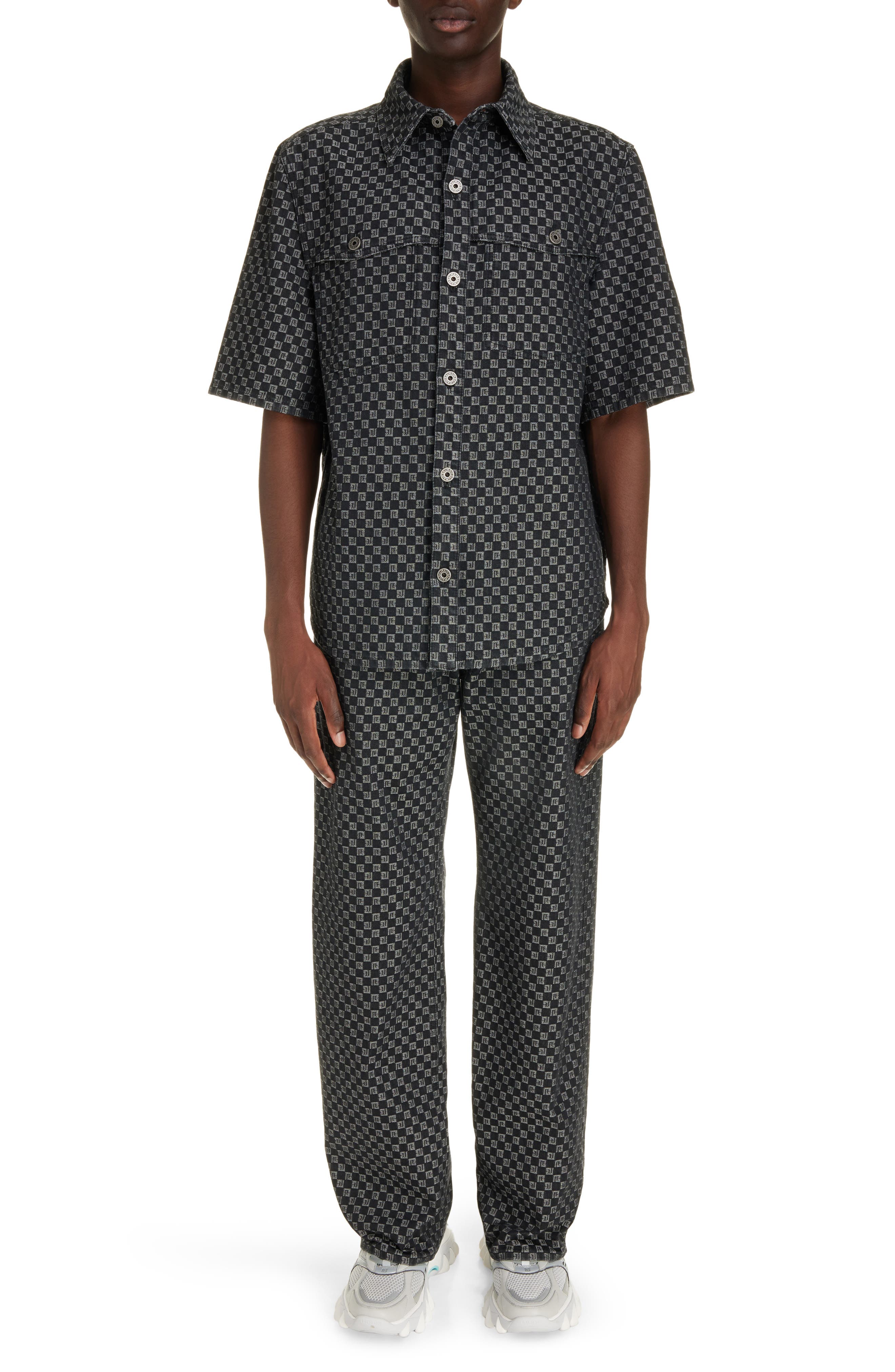 Mini Monogram Denim Button-Up Shirt (Men) | Nordstromrack