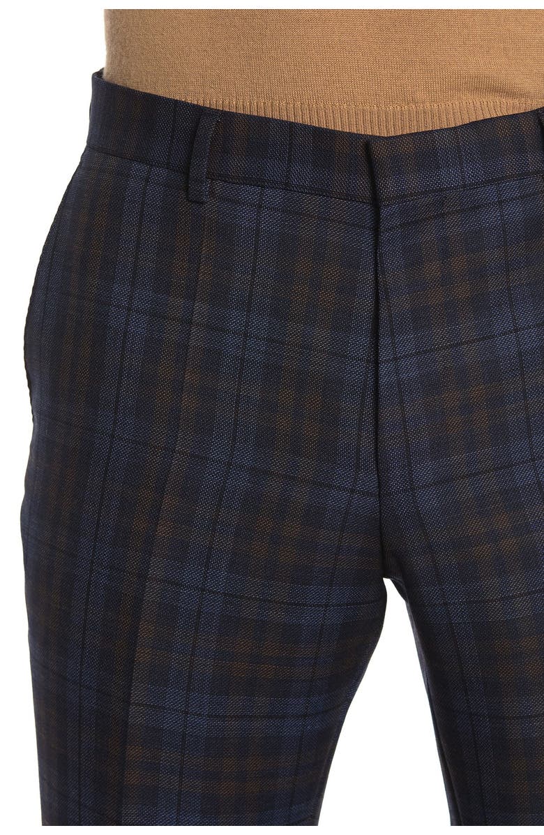 BOSS Huge Genius Dark Blue Plaid Two Button Notch Lapel Suit ...