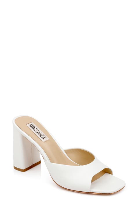 Women s White High Heel Mules Slides Nordstrom