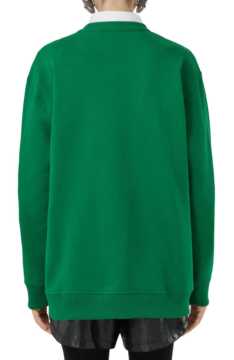 Burberry Harper Oversize Embroidered Logo Crest Sweatshirt | Nordstromrack