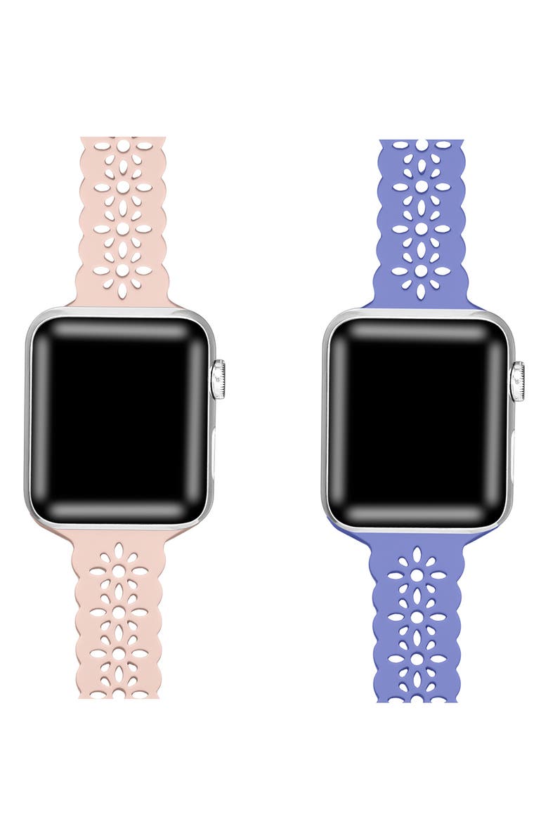 The Posh Tech Assorted 2-Pack Lace Silicone Apple Watch® Watchbands ...