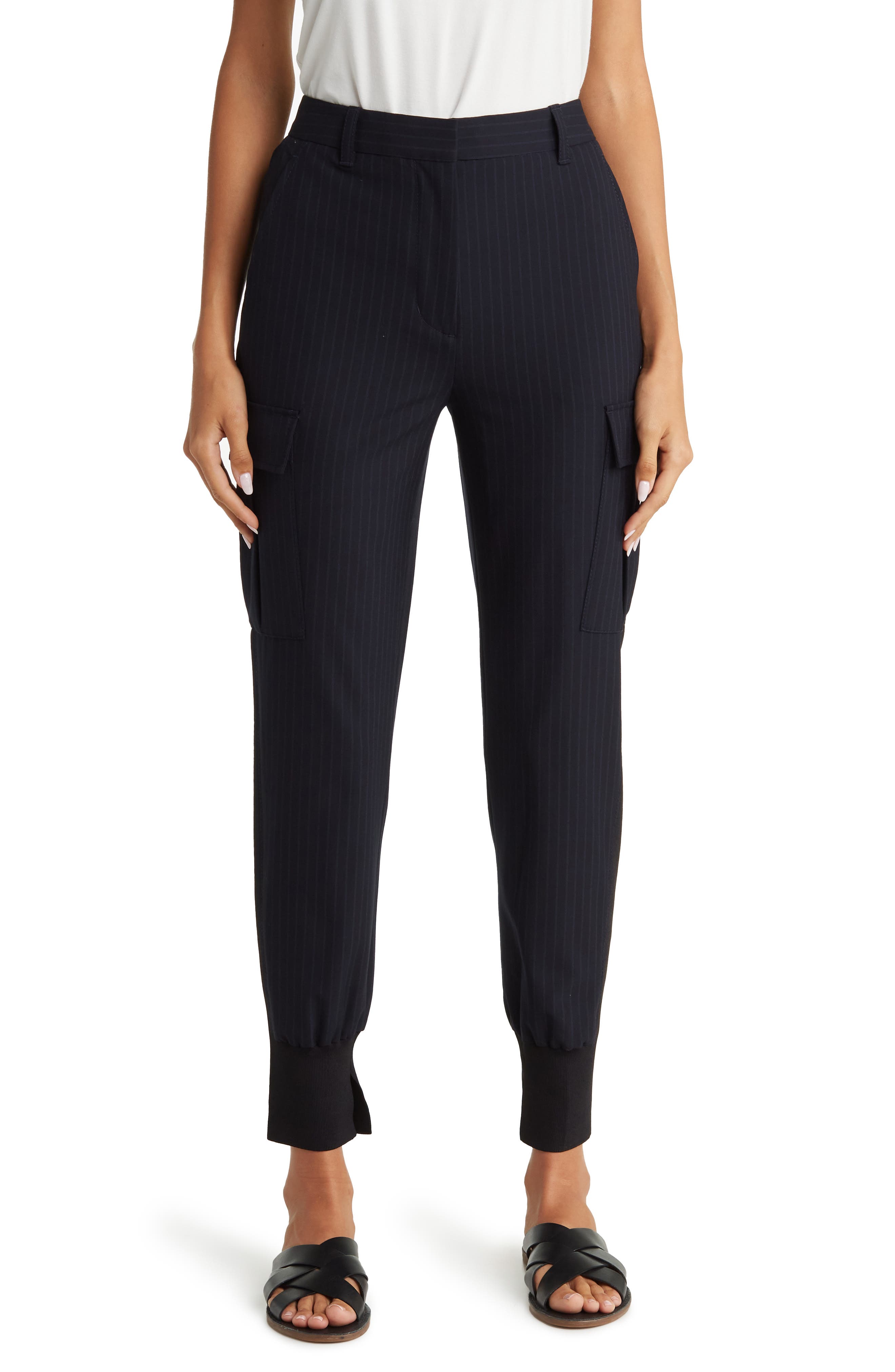 3.1 Phillip Lim Pinstripe Cargo Pocket Joggers | Nordstromrack
