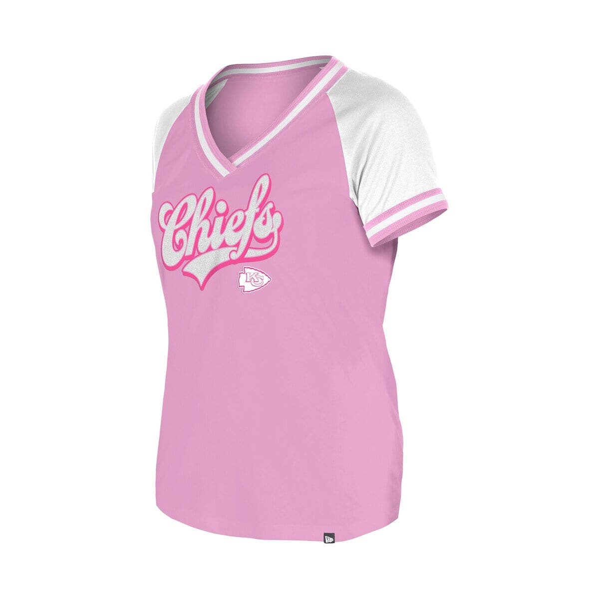 Women's New Era Pink Kansas City Chiefs Mommy & Me V-Neck T-Shirt ...