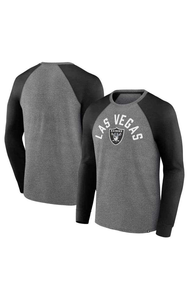 FANATICS Men's Fanatics Heather Charcoal Las Vegas Raiders Arc Away Tri ...