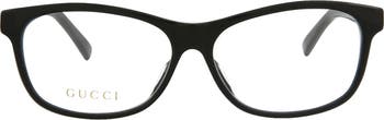 Gucci Core 55mm Square Optical Glasses | Nordstromrack