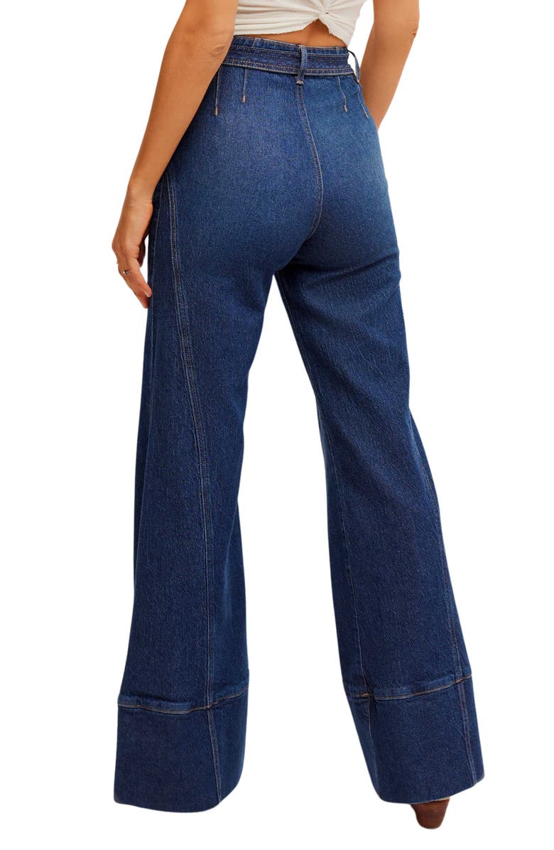 Free People Ryla Ring Belt Wide Leg Jeans | Nordstromrack