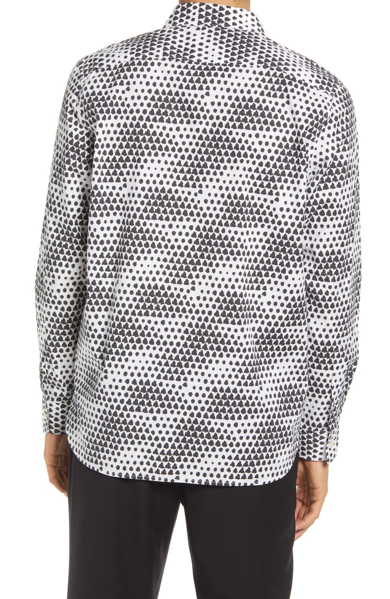 Ted Baker London Hudson Geo Tile Long Sleeve Button-Up Shirt ...