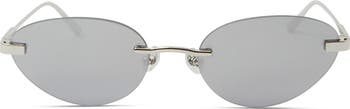 Elisa Johnson Trinity 55mm Mirrored Oval Sunglasses | Nordstrom