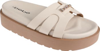 bebe Platform Slide Sandal (Women) | Nordstromrack