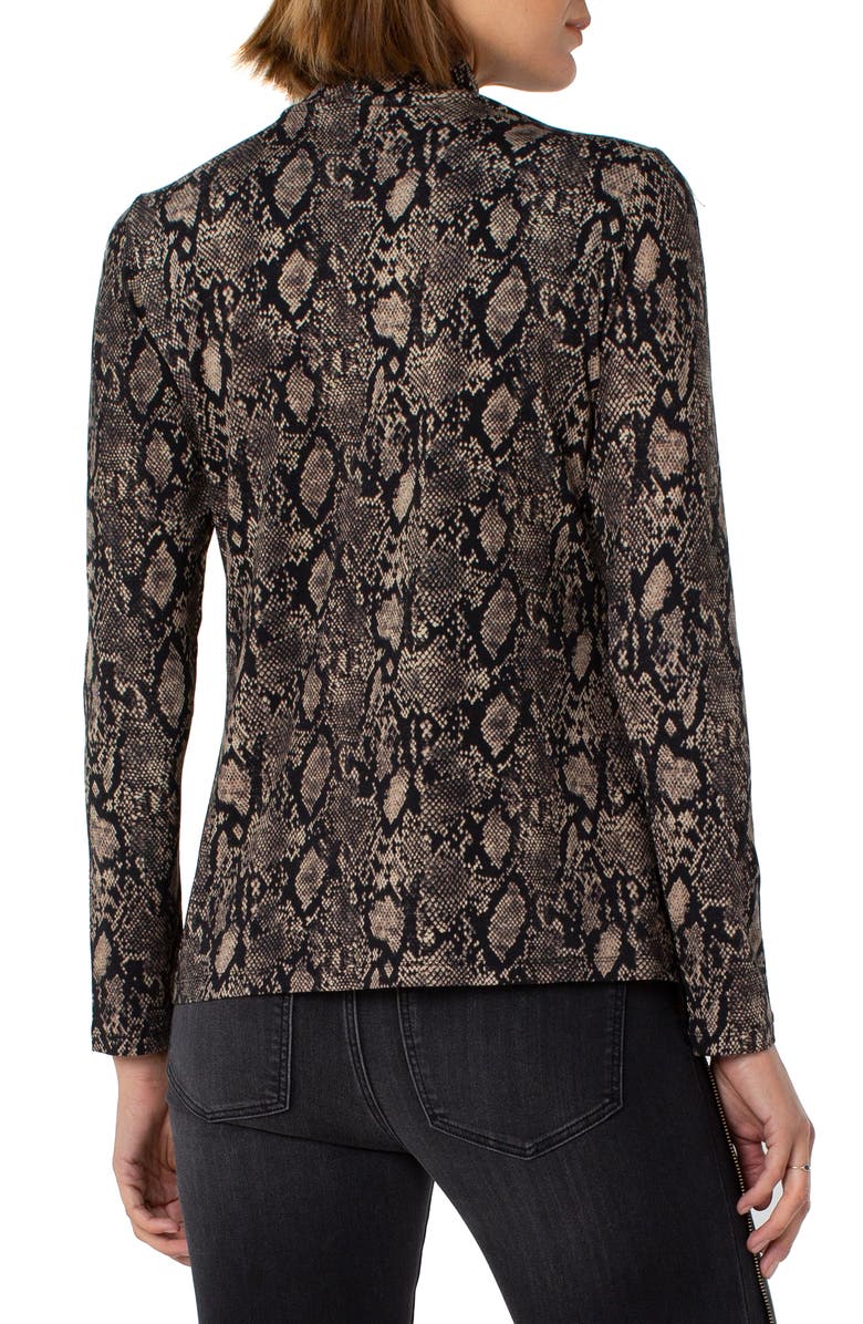 Liverpool Los Angeles Animal Print Mock Neck Top | Nordstromrack