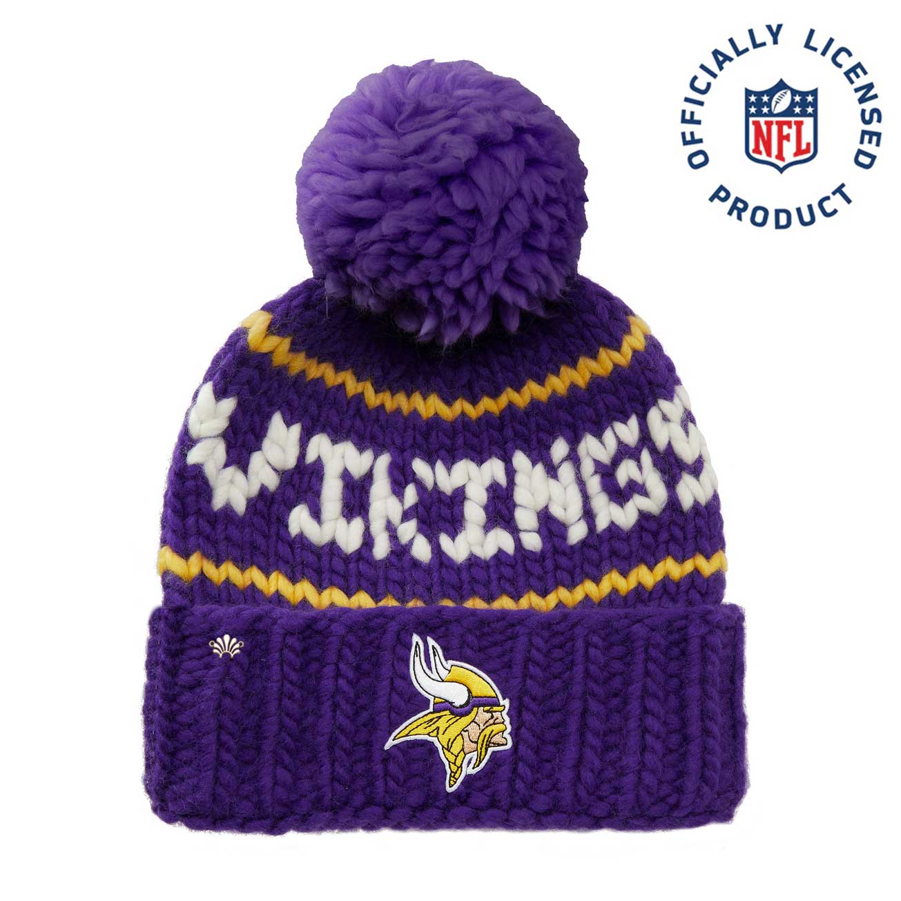 Lele Sadoughi Purple Vikings Nfl Beanie With Yarn Pom | Nordstrom