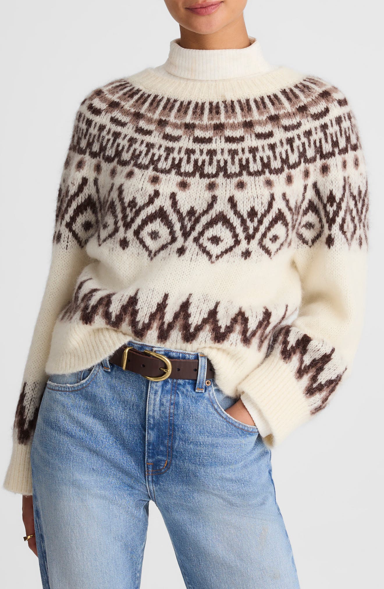 Madewell Fair Isle Wool & Alpaca Blend Sweater | Nordstrom