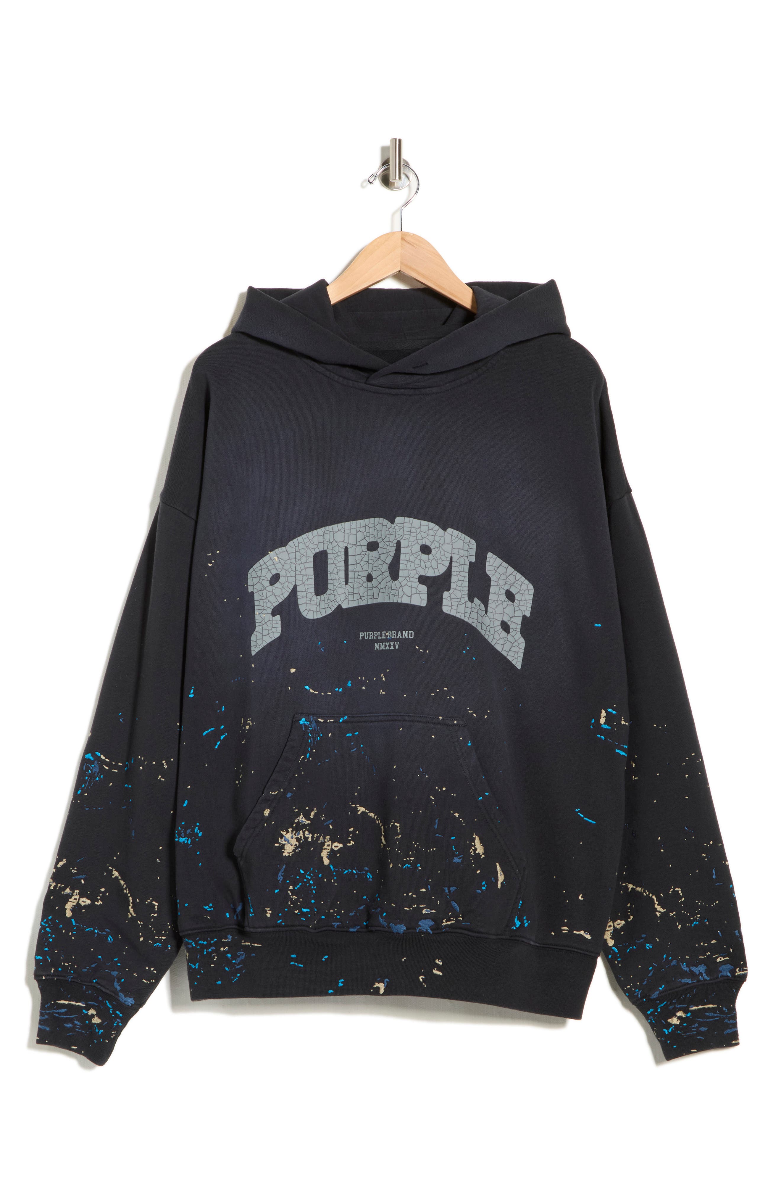 PURPLE BRAND Logo Print Cotton Fleece Hoodie | Nordstromrack