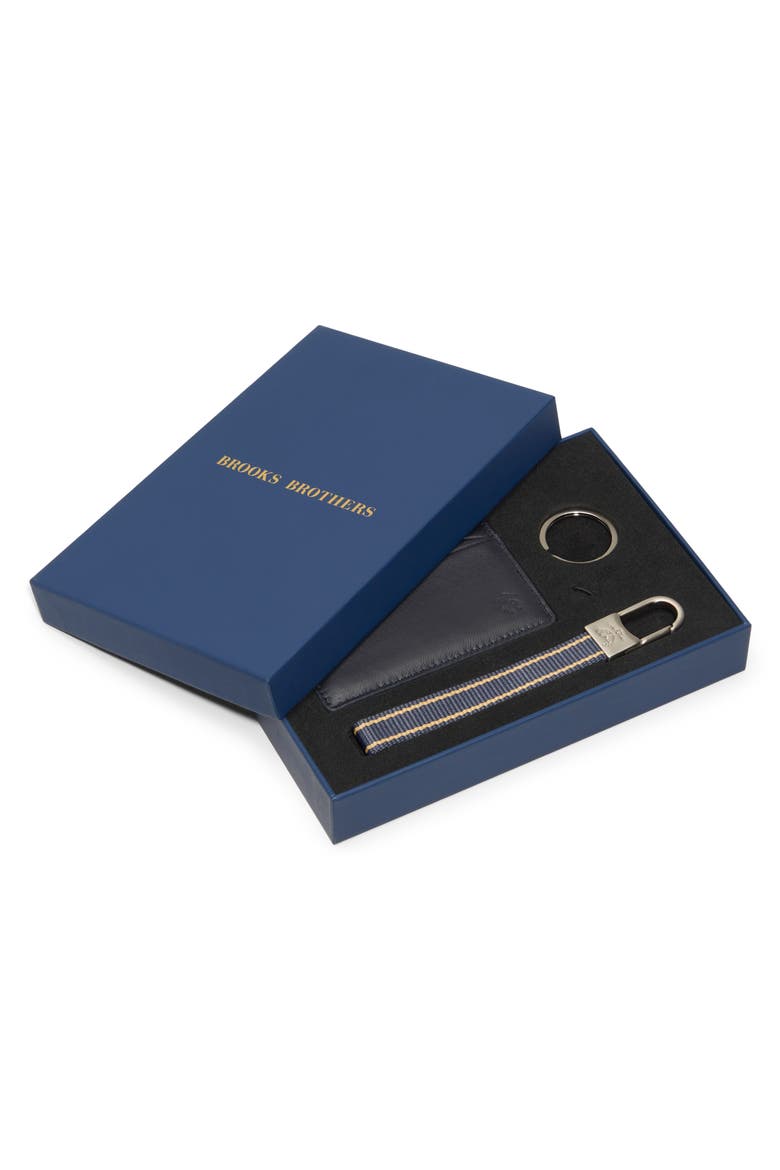 Leather Card Case & Key Chain Gift Set (Men) | Nordstromrack