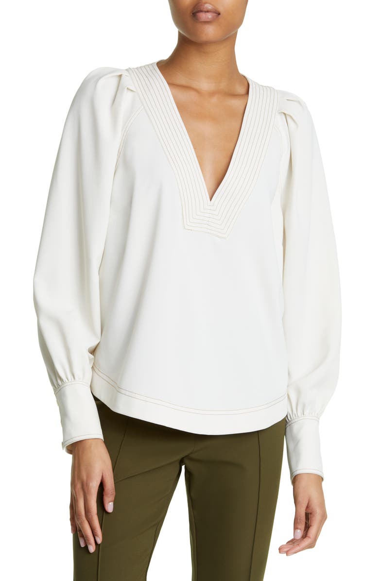 Veronica Beard Osler Puff Shoulder Top | Nordstromrack