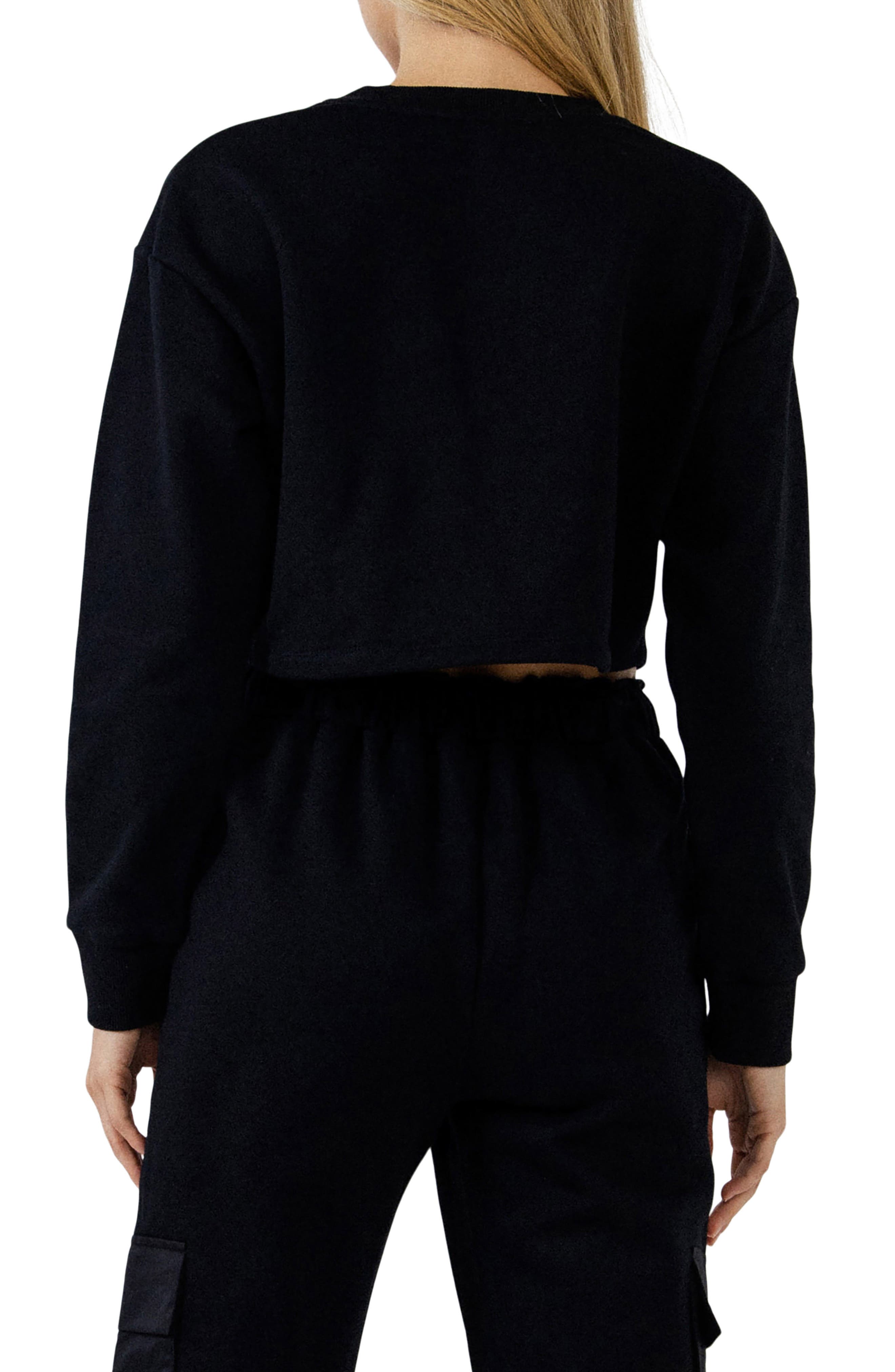 Grey Lab Crop Pocket Cotton Sweatshirt | Nordstrom