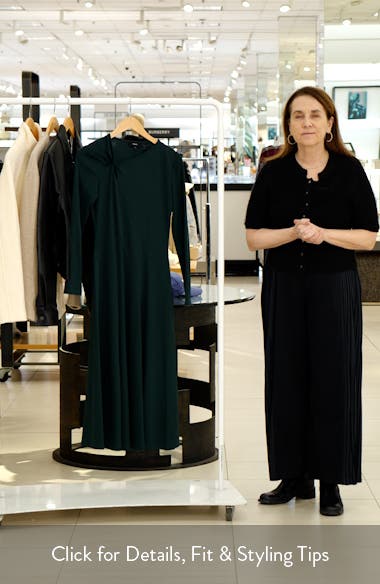 Theory Long Sleeve A-Line Midi Dress | Nordstromrack