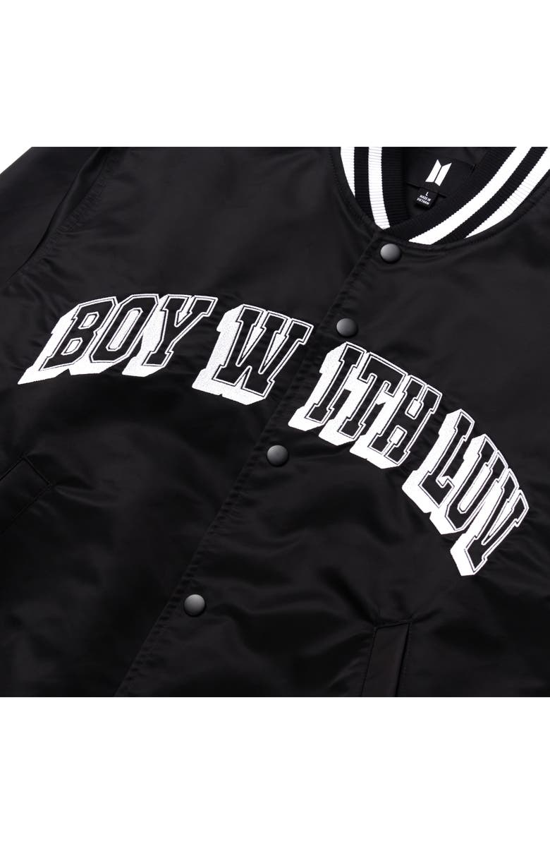 BTS THEMED MERCH Gender Inclusive Boy with Luv Stadium Varsity Jacket ...