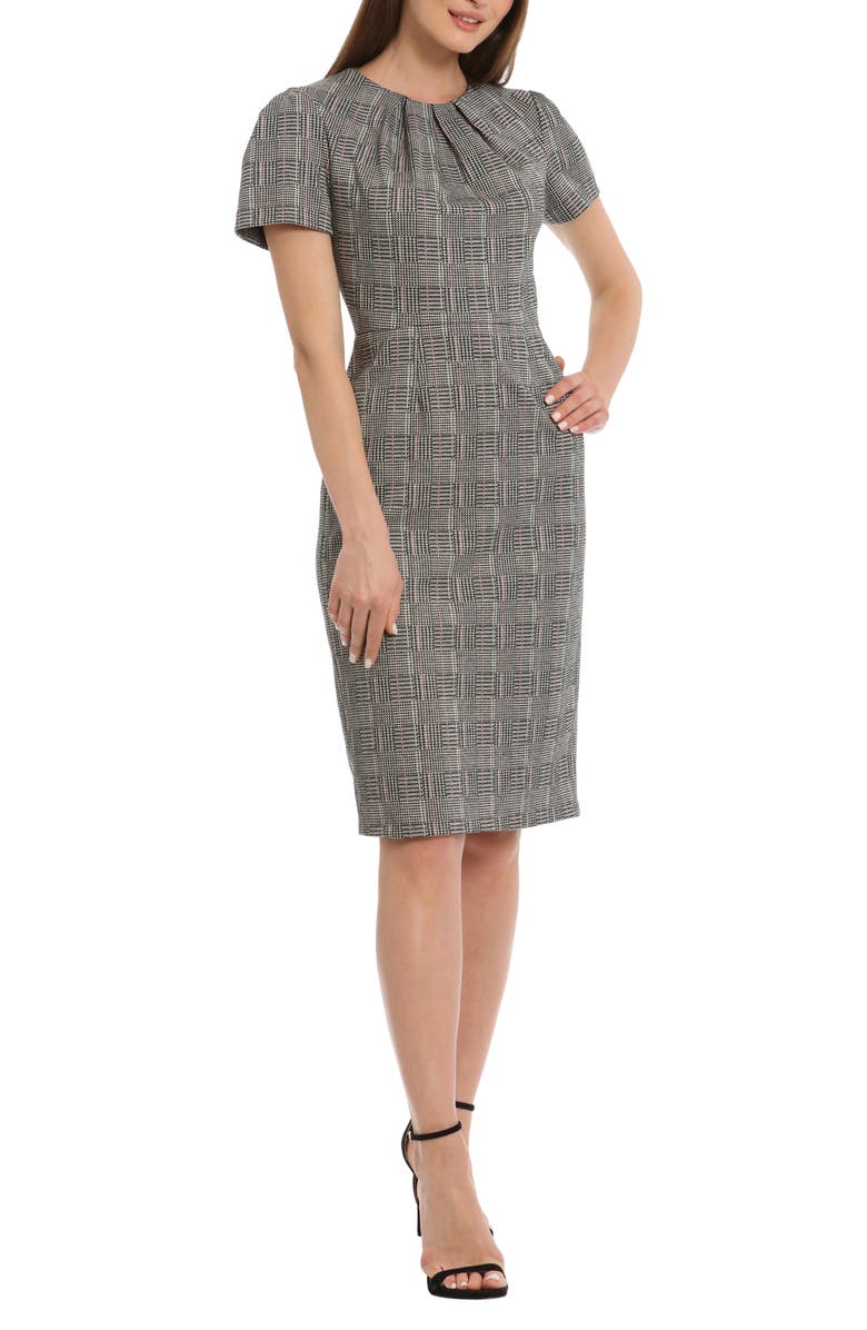Maggy London Glen Plaid Short Sleeve Sheath Dress | Nordstromrack