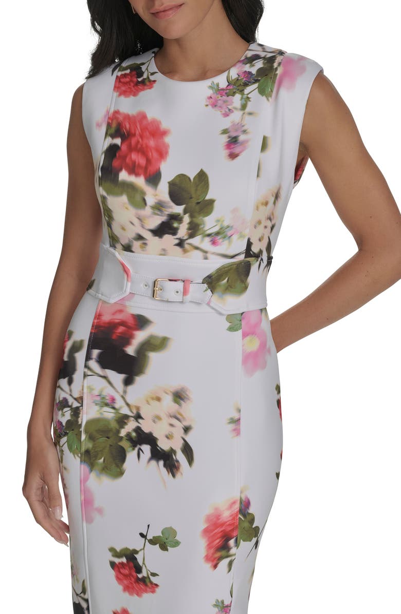 Calvin Klein Floral Buckle Sheath Dress | Nordstromrack