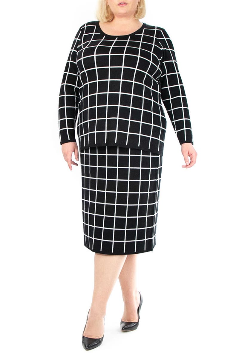 Nina Leonard Animal Print Sweater & Pencil Skirt 2-Piece Set ...