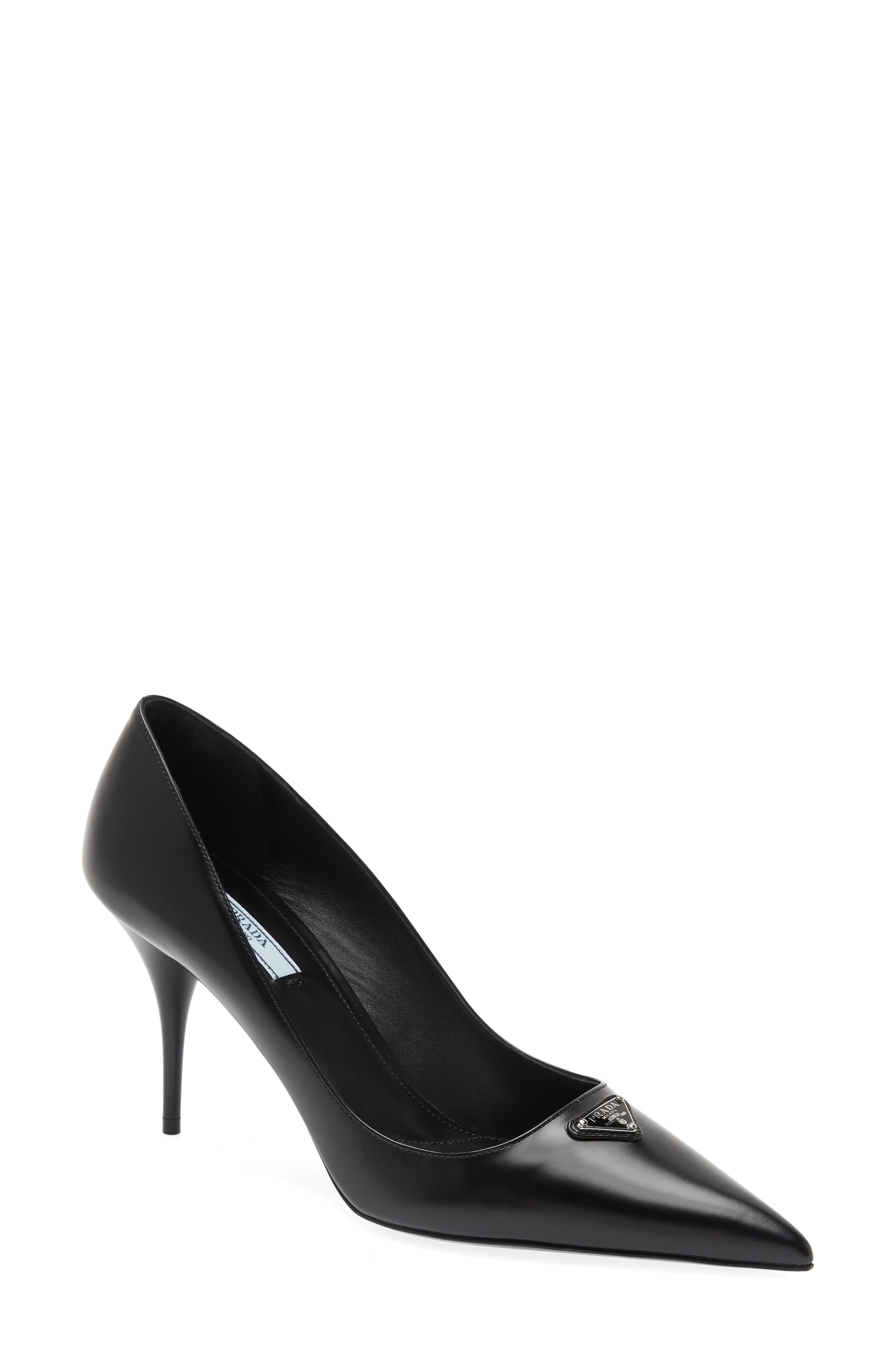 Prada Logo Pointed Toe Pump (Women) | Nordstromrack