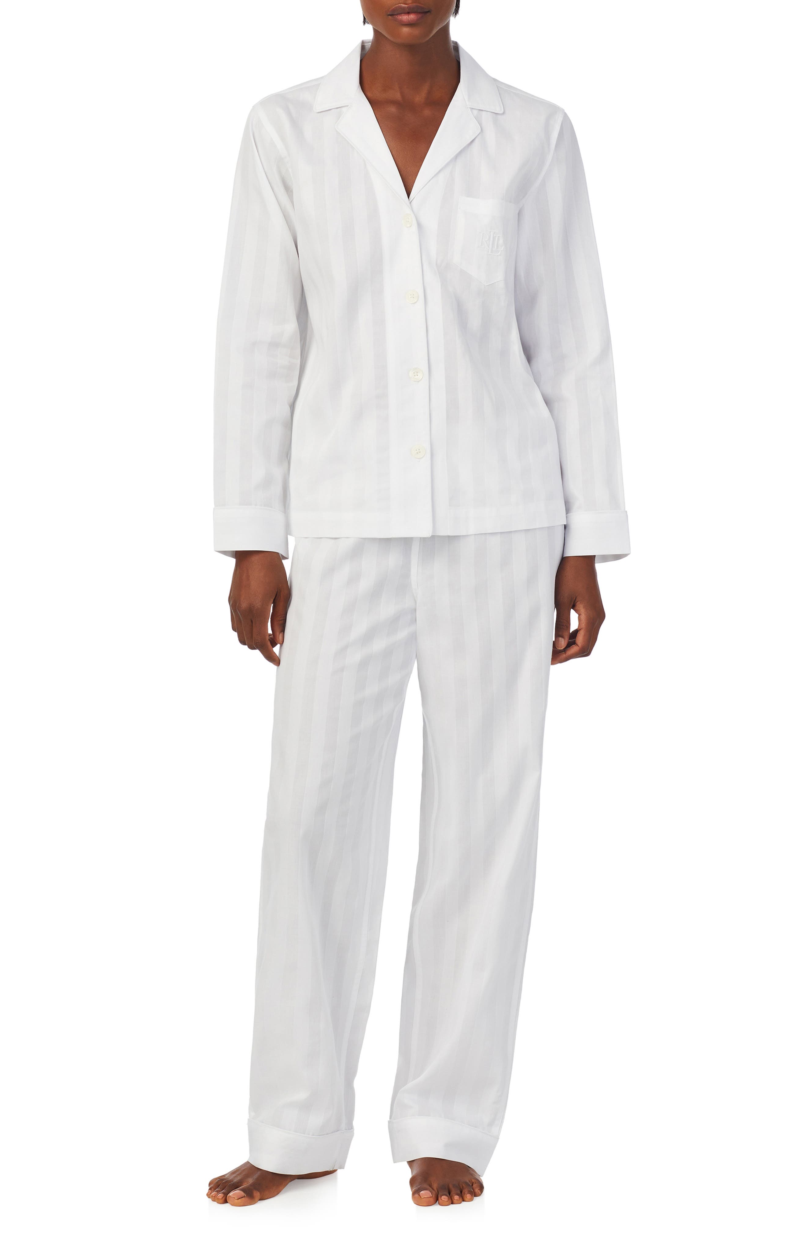 Lauren Ralph Lauren Shadow Stripe Pajamas | Nordstrom