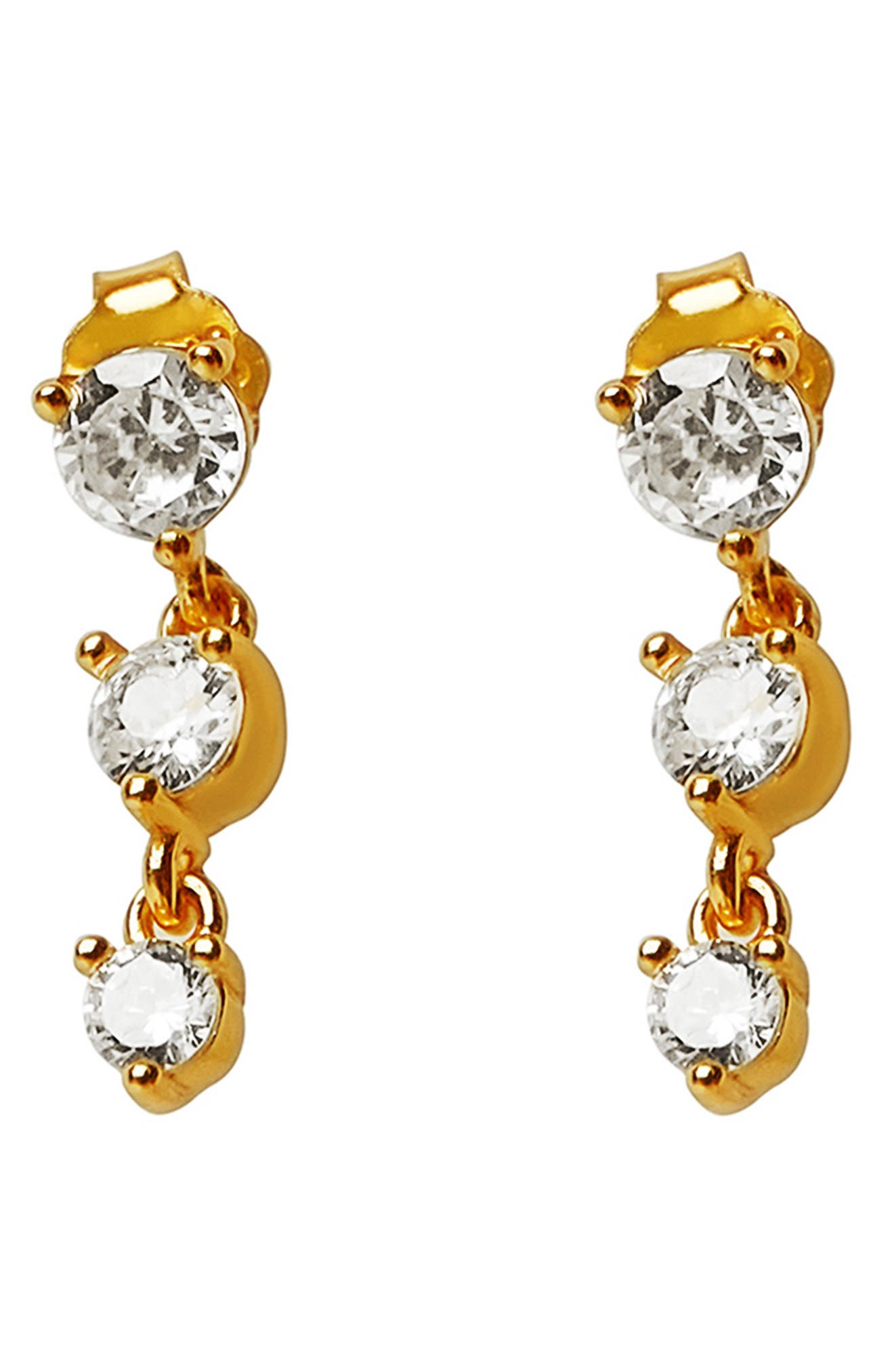 Cubic Zirconia Linear Drop Earrings (Women) | Nordstromrack