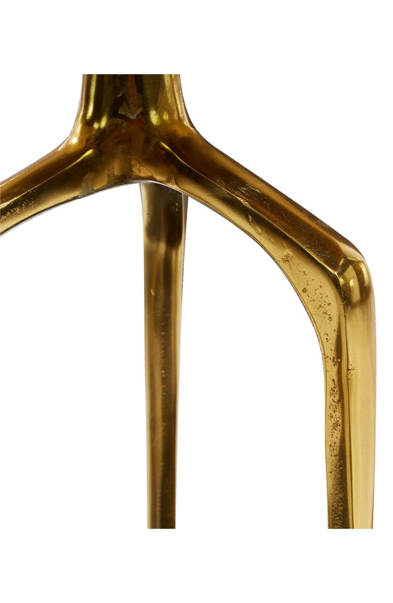 VIVIAN LUNE HOME Goldtone Aluminum Contemporary Accent Table with 3 ...