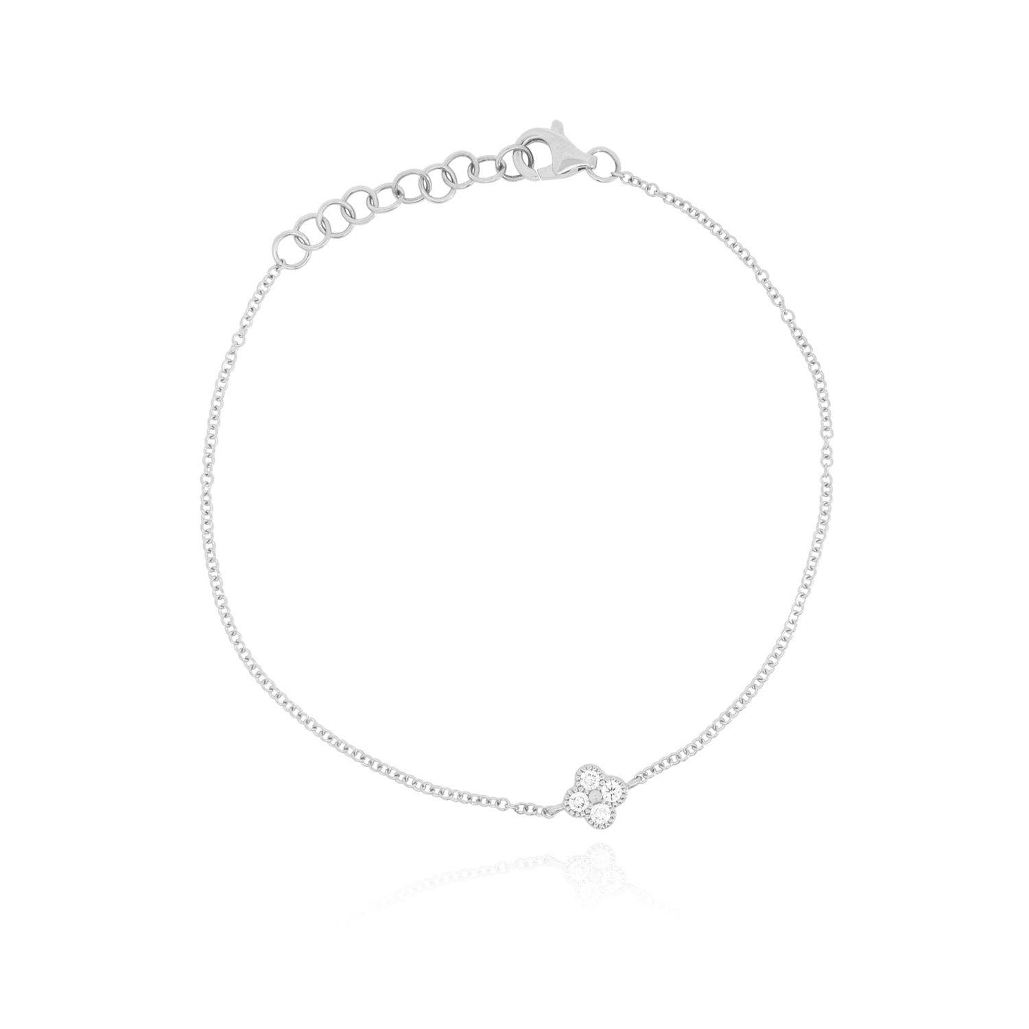 The Lovery Fine Jewelry Diamond Single Clover Bracelet | Nordstrom