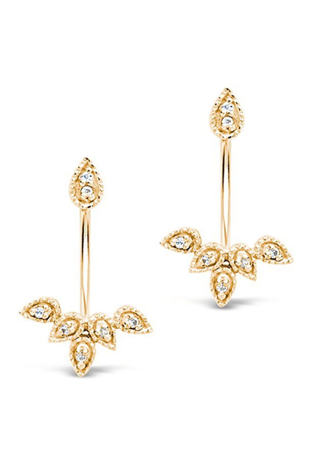 Sterling Forever 14K Gold Plated Sterling Silver Pear CZ Jacket ...