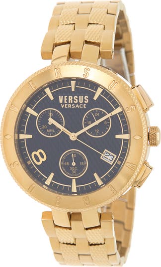 VERSUS Versace Men's IPYG Blue Dial Bracelet Watch, 44mm | Nordstromrack