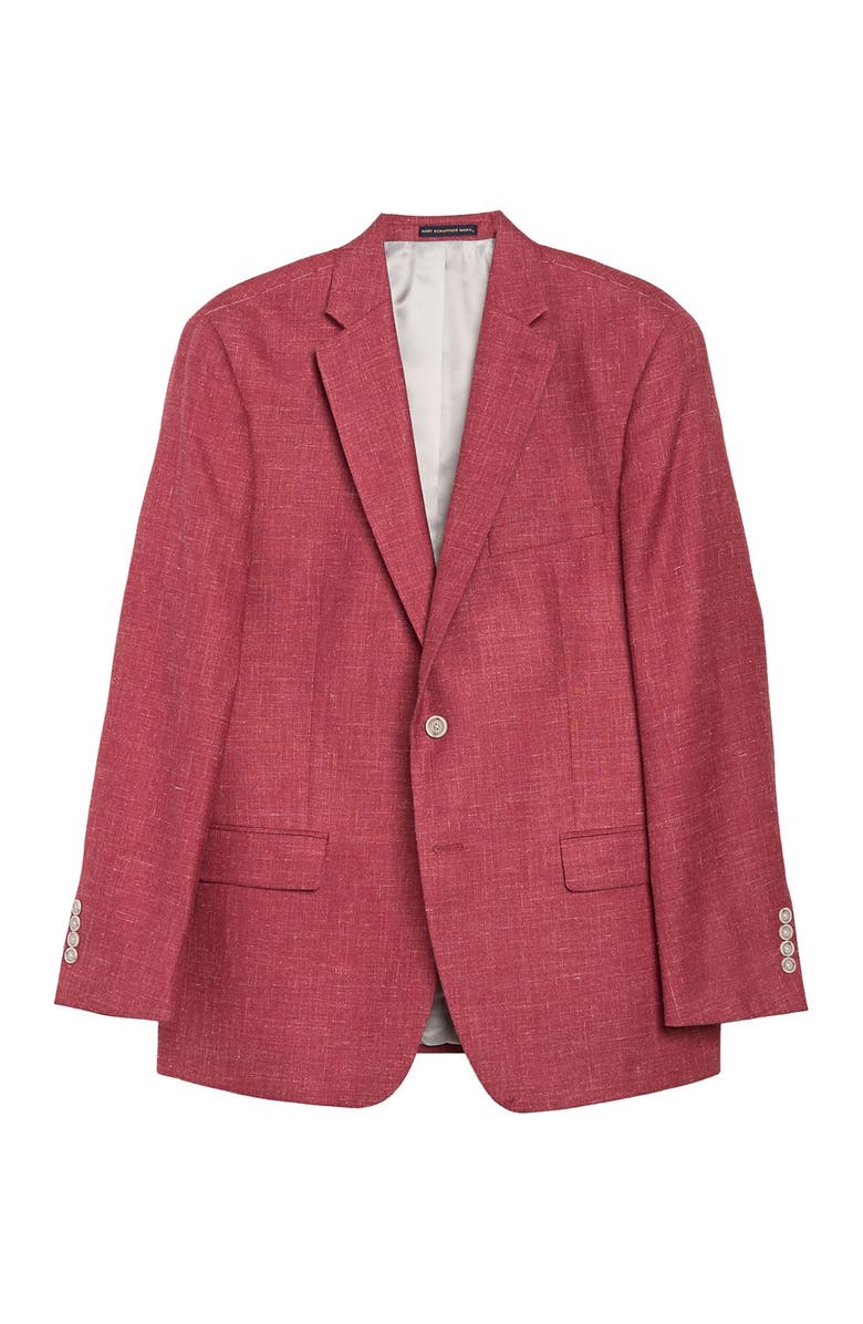 Hart Schaffner Marx Red Solid Two Button Notch Lapel New York Fit Sport ...