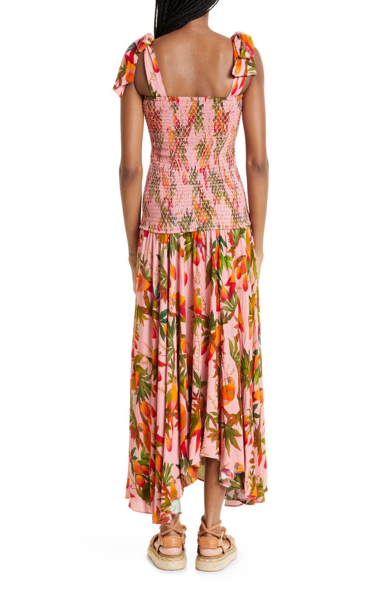 FARM Rio Mango Trees Smocked Bodice Midi Dress | Nordstromrack