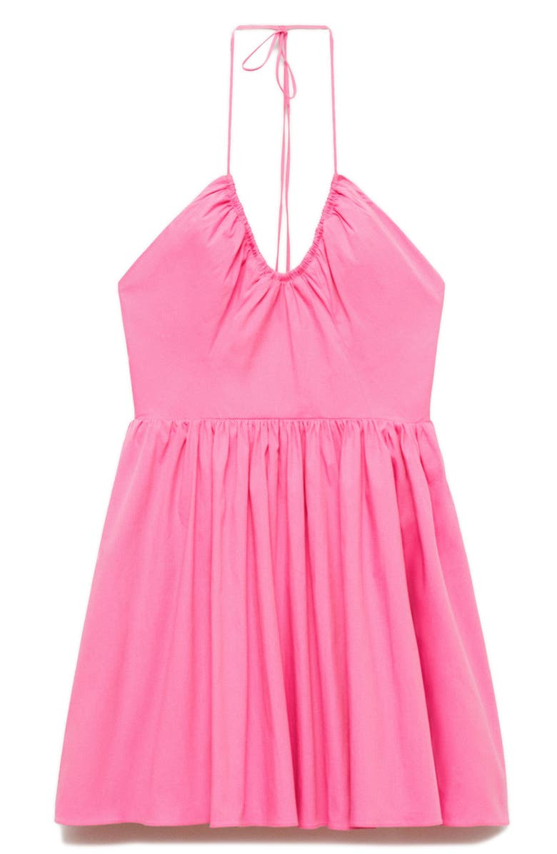 MANGO Ruched Cotton Blend Sundress | Nordstromrack