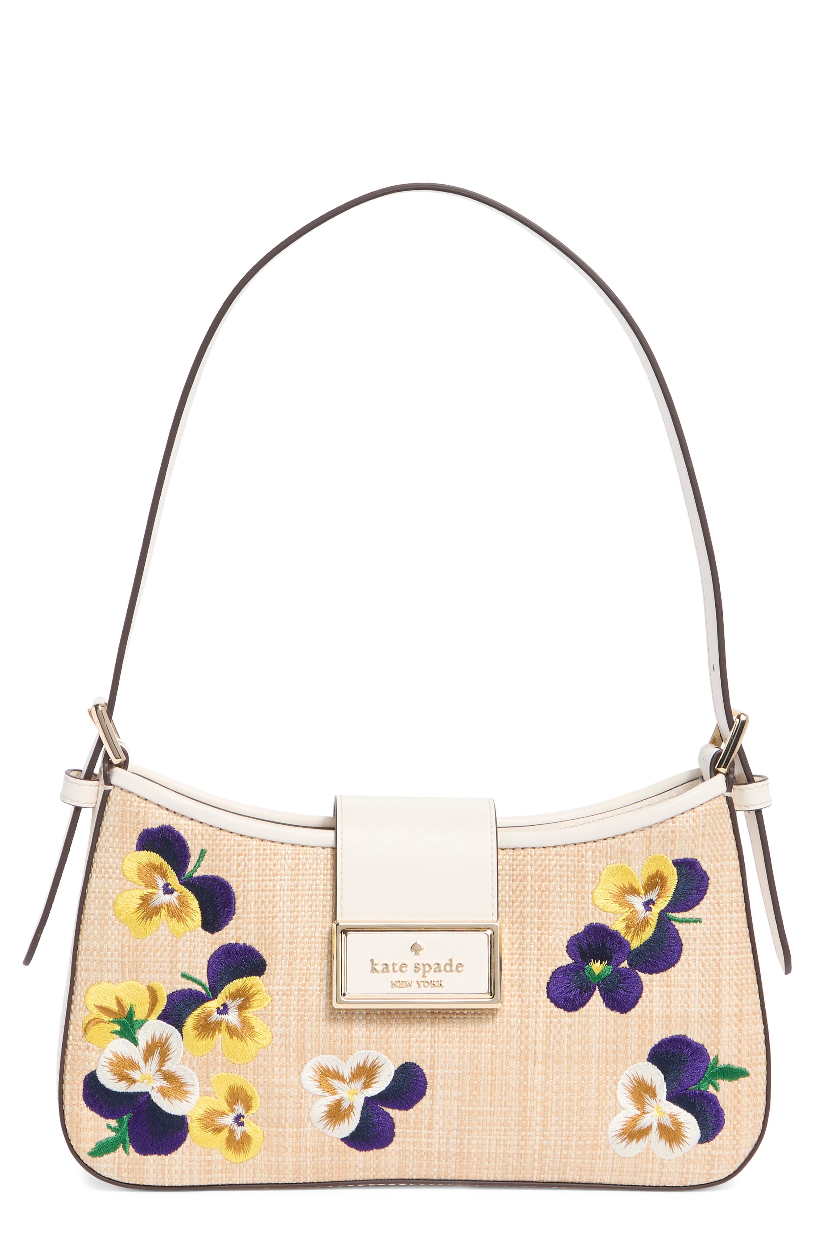 Kate Spade New York reegan pansy straw shoulder bag | Nordstromrack
