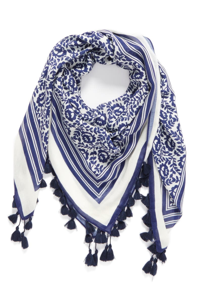 Rebecca Minkoff Floral Tassel Scarf | Nordstrom