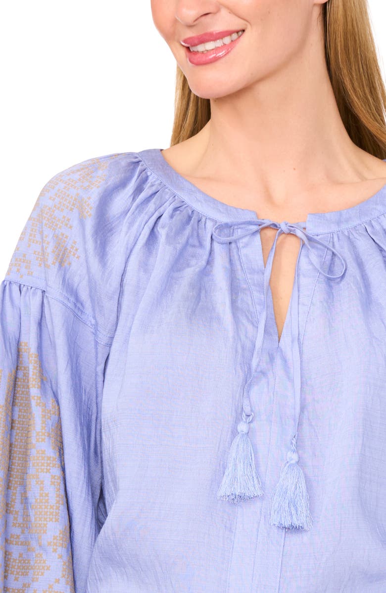CeCe Embroidered Balloon Sleeve Top | Nordstromrack