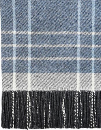 MELANGE HOME Italian Wool Blend Throw - Blue | Nordstromrack