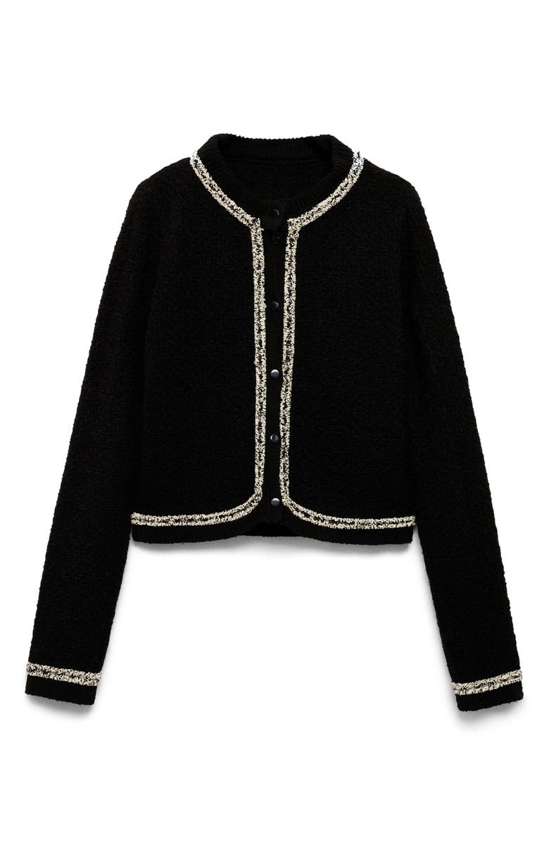 MANGO Fringe Trim Tweed Jacket | Nordstromrack