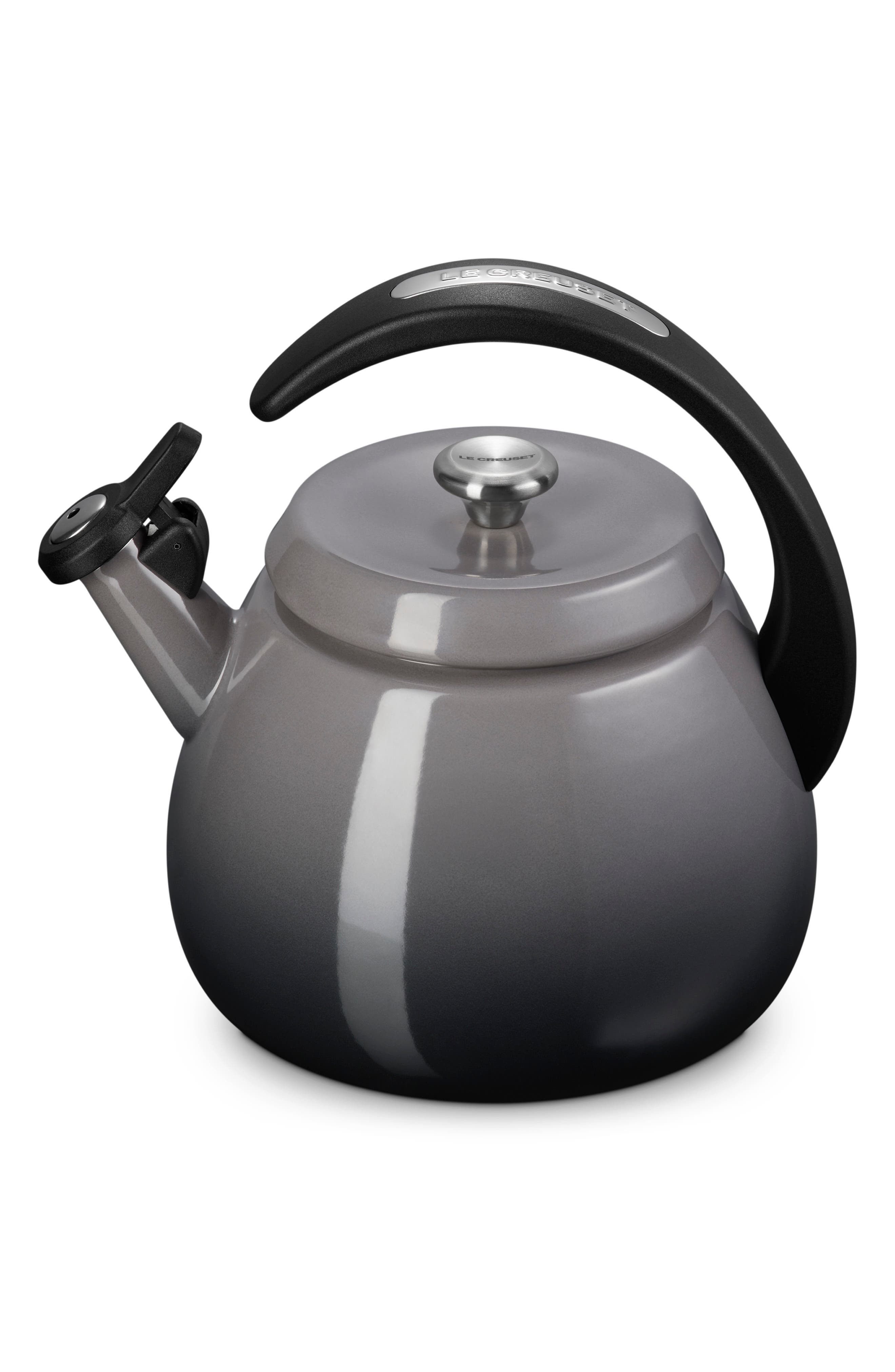Le Creuset 2.2-Quart Enameled Stainless Steel Whistling Cloche Kettle ...