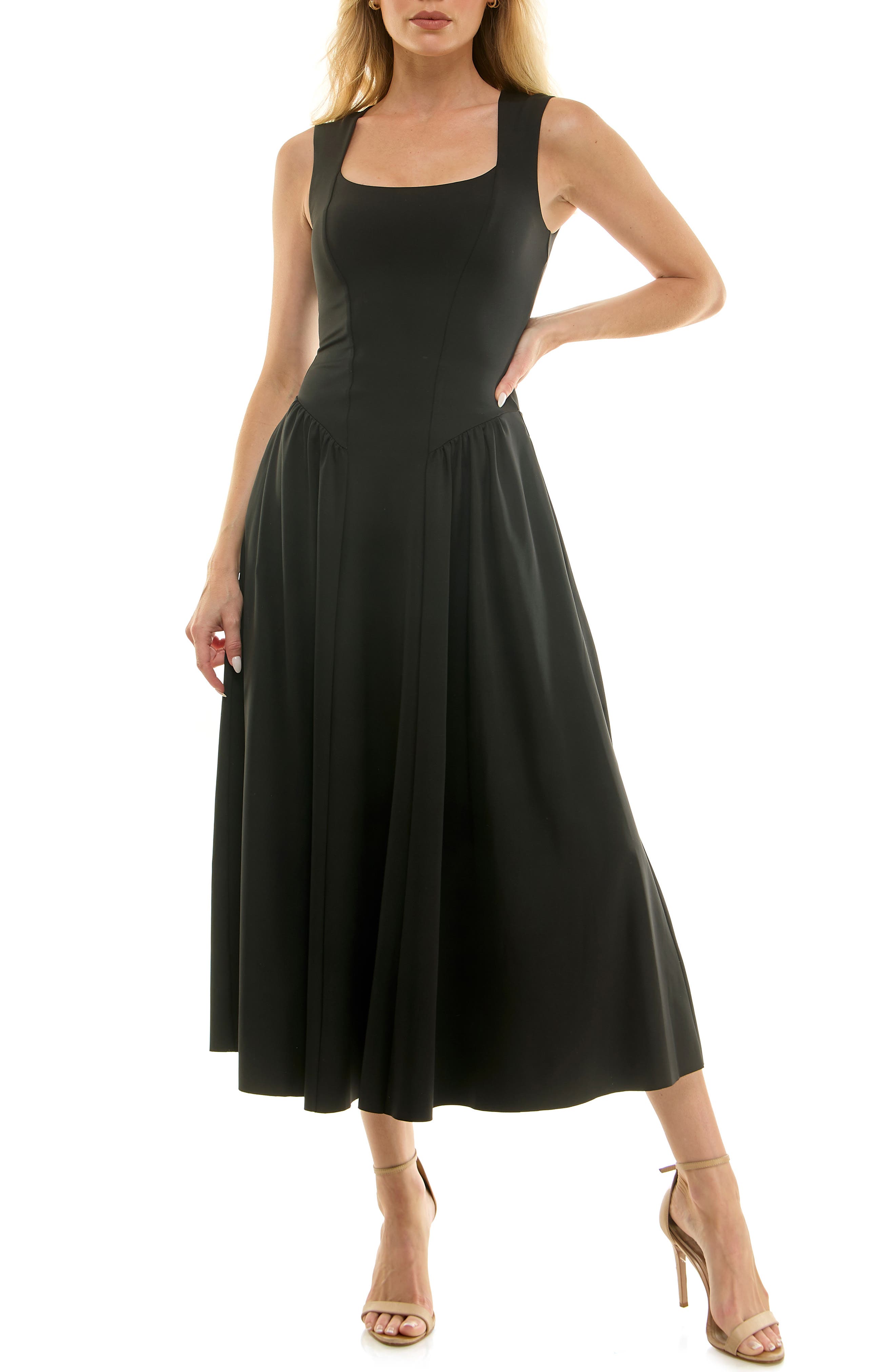 Socialite Square Neck Stretch Corset Dress | Nordstrom