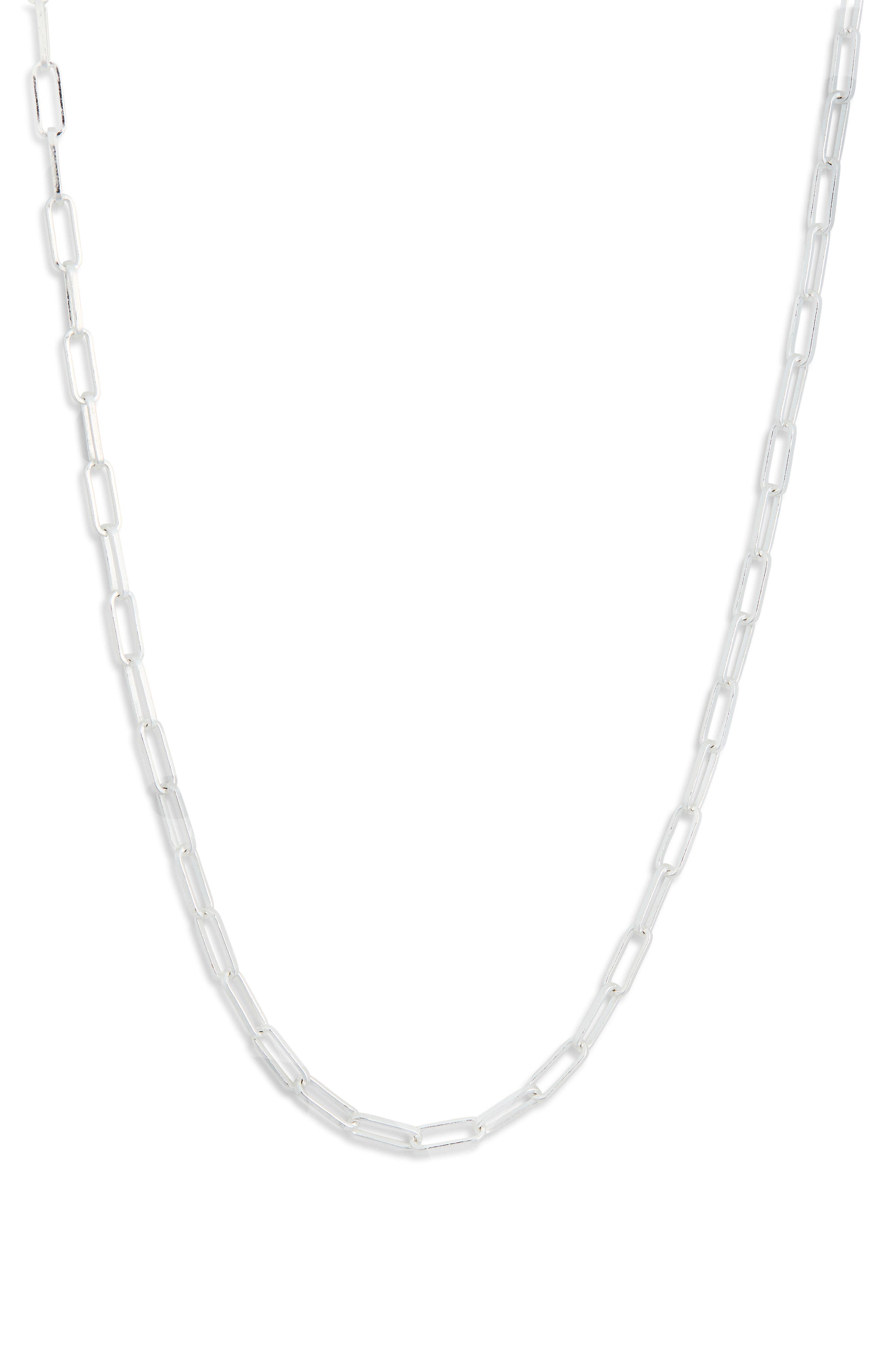 Argento Vivo Sterling Silver Paperclip Link Necklace | Nordstromrack