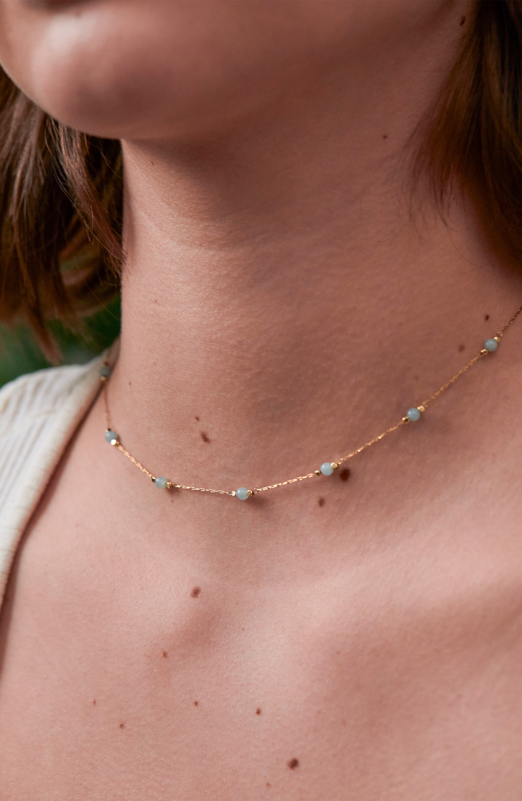 Estella Bartlett Amazonite Paperclip Link Necklace | Nordstrom