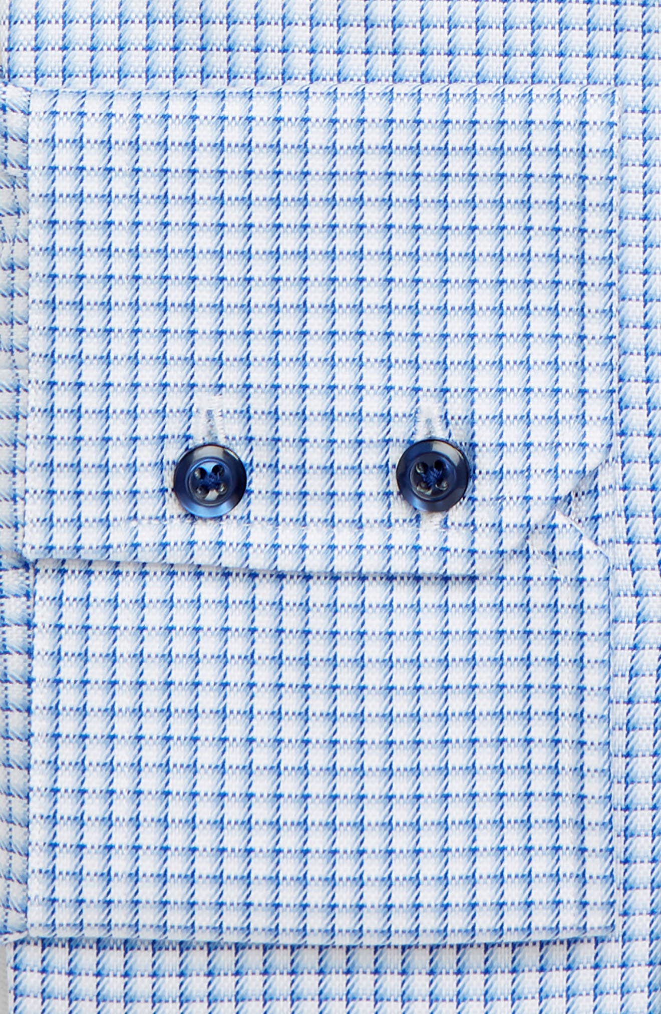 David Donahue Check Pattern Trim Fit Dress Shirt | Nordstromrack