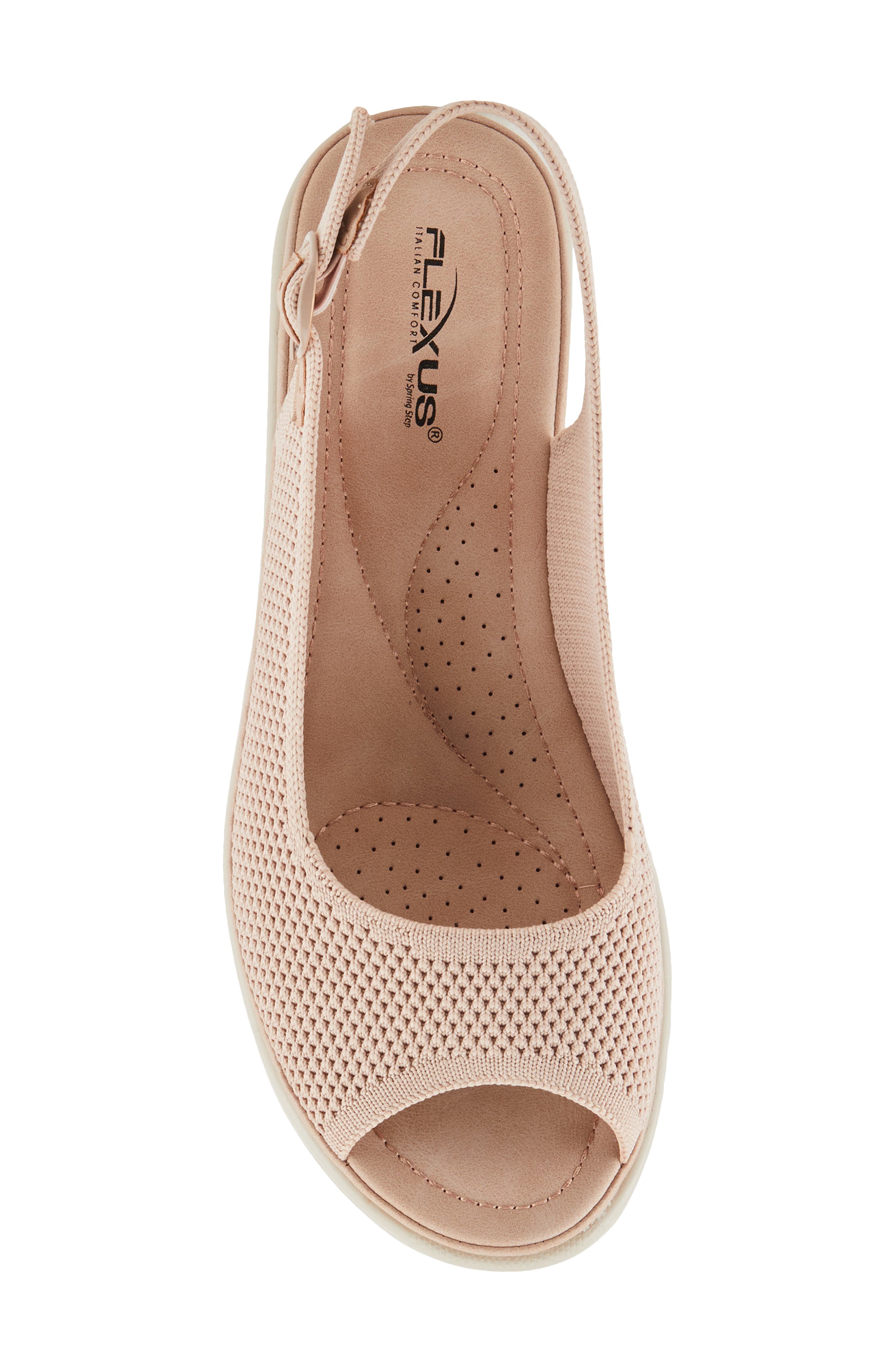 Flexus by Spring Step Mayberry Slingback Peep Toe Platform Wedge Sandal ...