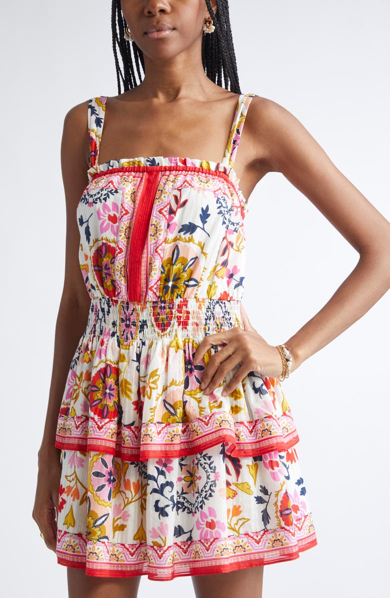 Ramy Brook Alicia Mixed Print Cotton Blend Minidress | Nordstromrack
