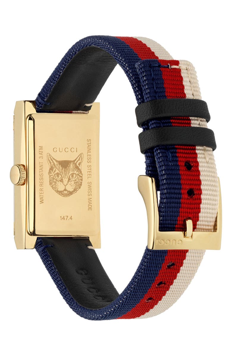 Gucci G-Frame Nylon Strap Watch, 21mm x 34mm | Nordstrom
