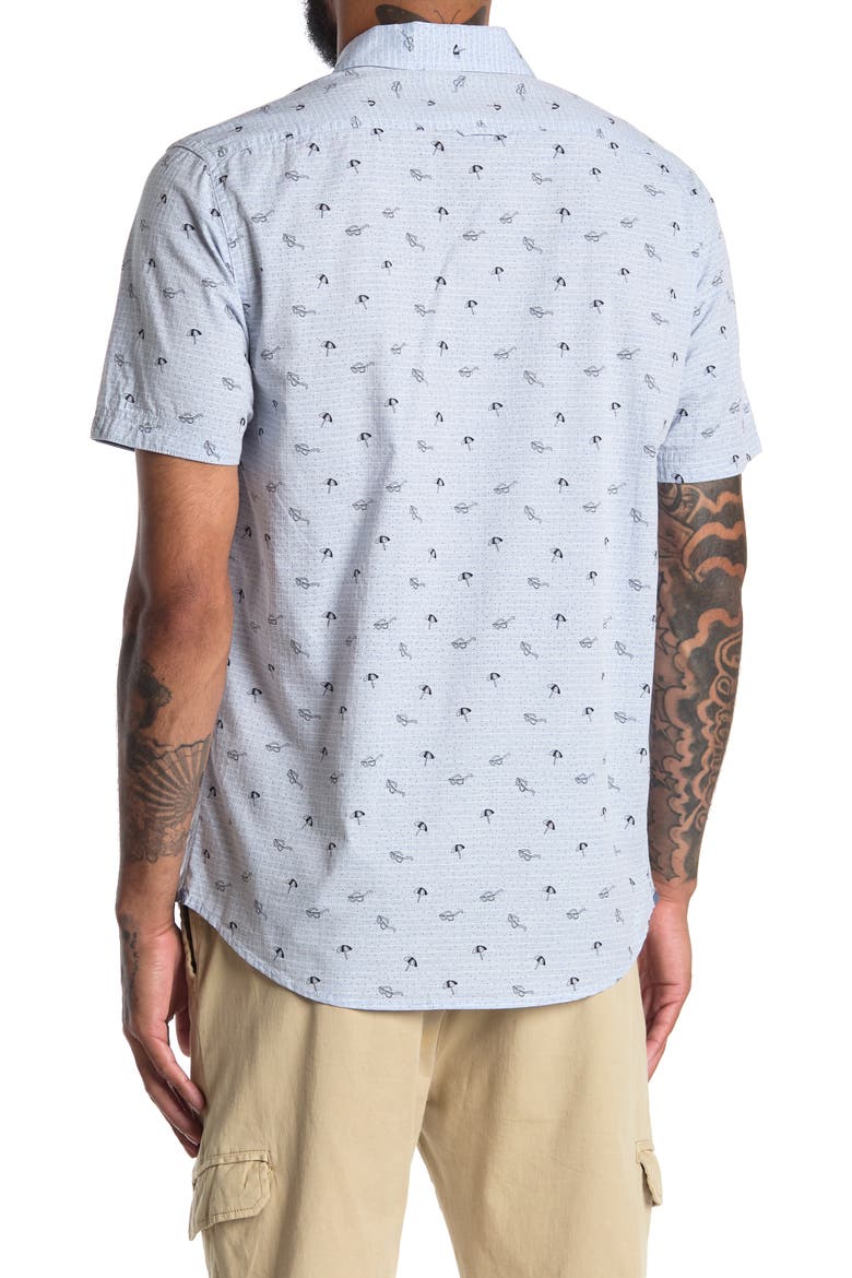 FLAG AND ANTHEM Beach Umbrella Print Short Sleeve Shirt (Men ...